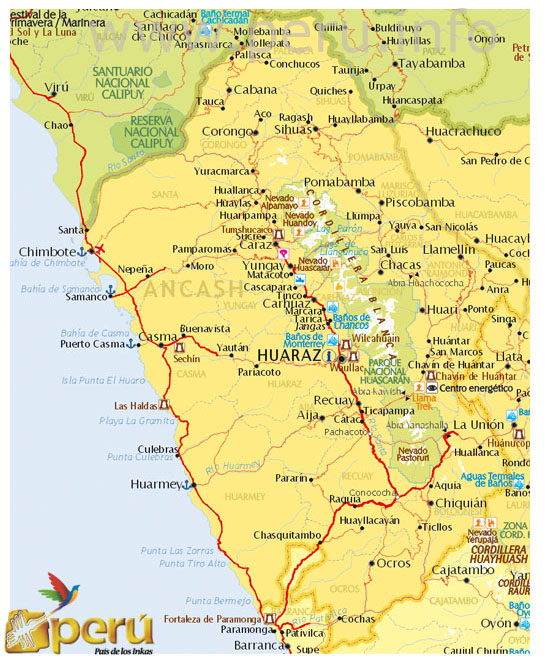 MAPA DE ANCASH - PERU